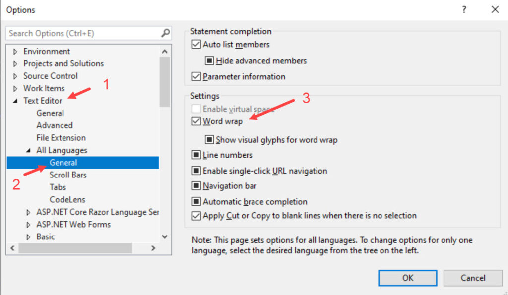 Visual Studio 2019 Word Wrap – www.a-tam.com